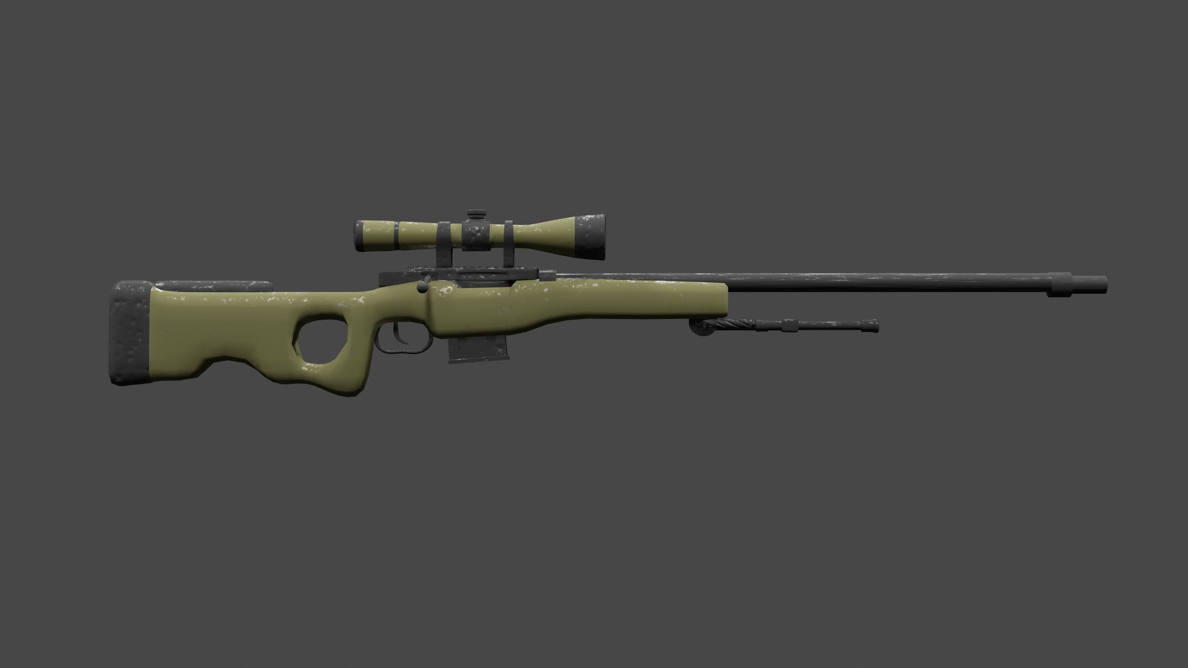 Awm gun 3D model | CGTrader