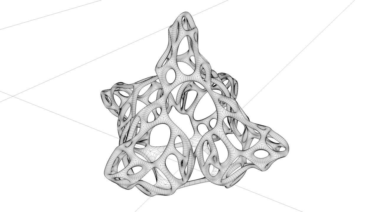 Organic Geometric Figures 3D model 3D printable | CGTrader