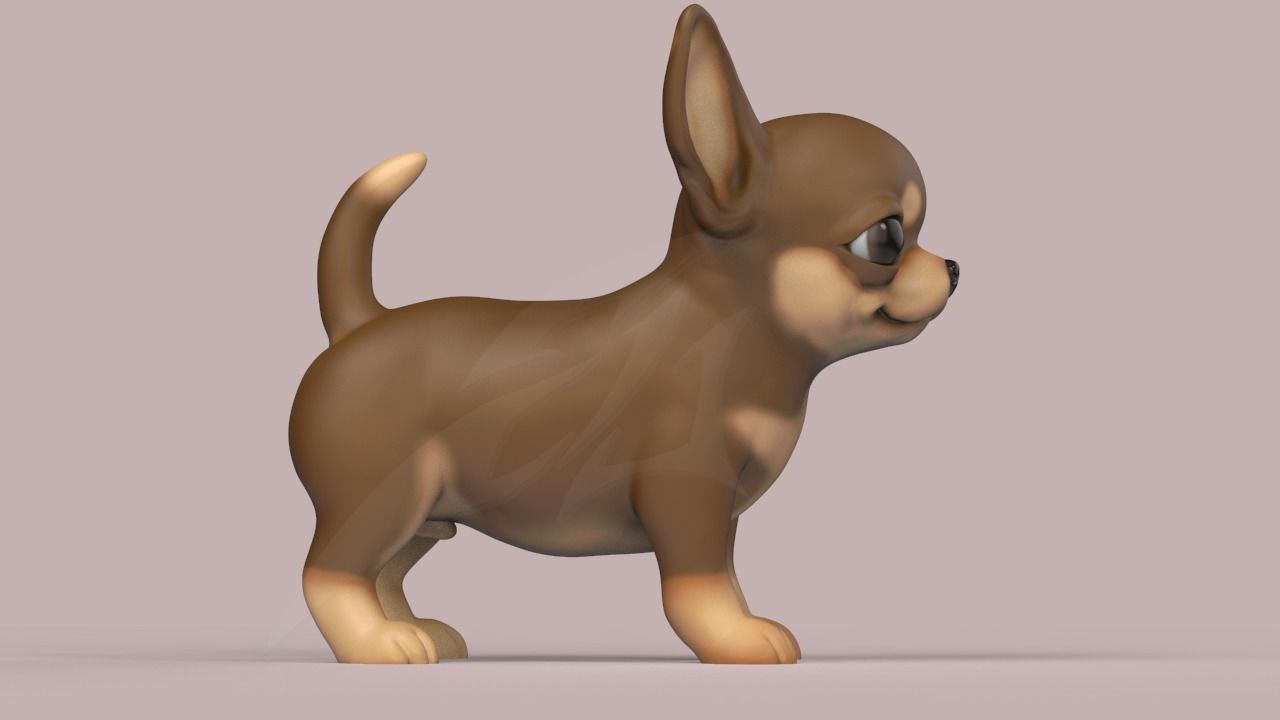Cute Puppy Chihuahua dog STL and VRML for 3D model 3D printable | CGTrader