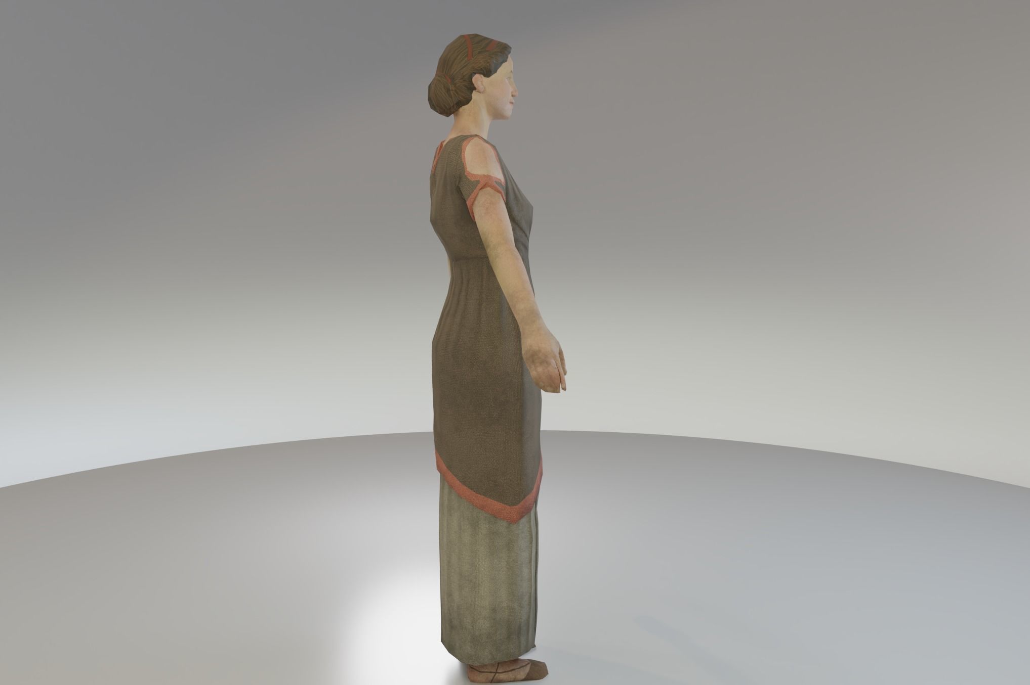3D model Rigged Roman Peasant Woman VR / AR / low-poly | CGTrader