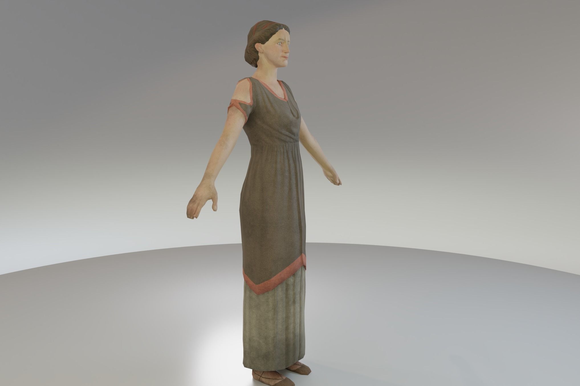 3D model Rigged Roman Peasant Woman VR / AR / low-poly | CGTrader
