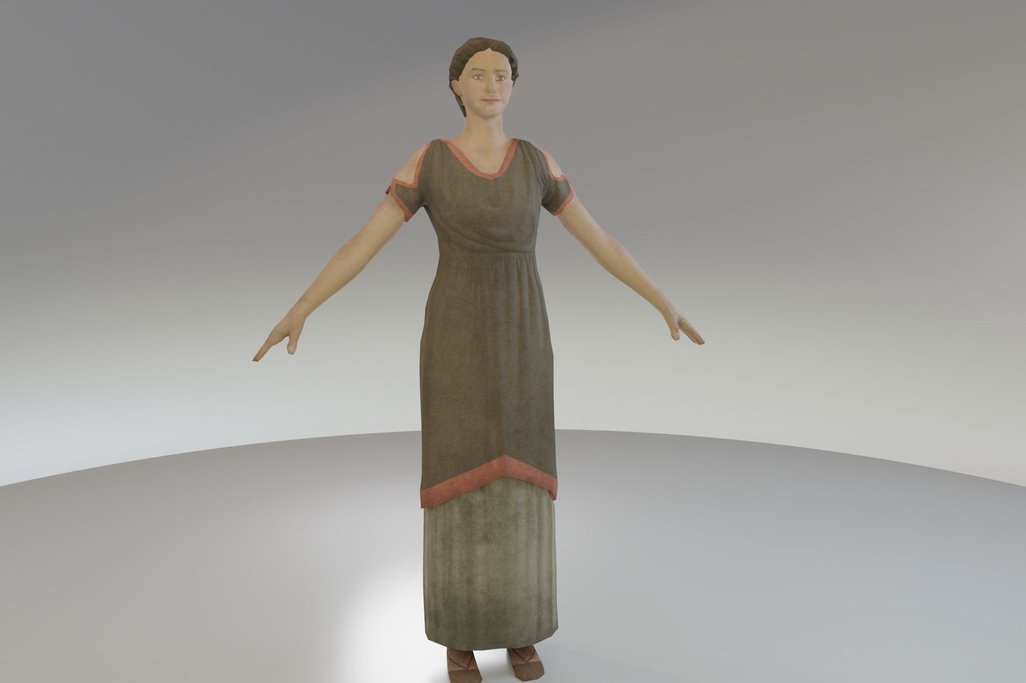 3D model Rigged Roman Peasant Woman VR / AR / low-poly | CGTrader