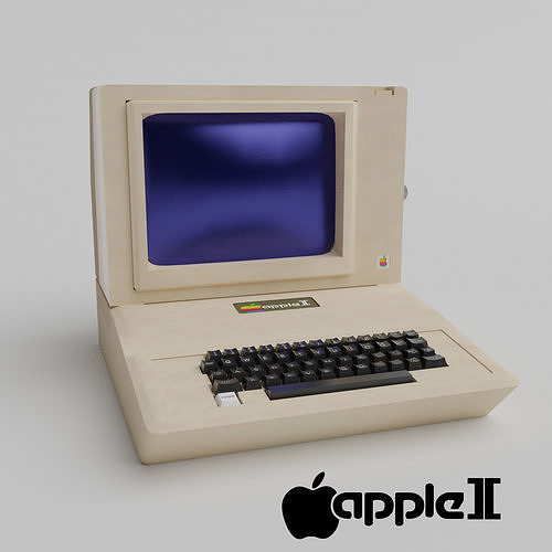3D model Apple 2 computer rarity VR / AR / low-poly | CGTrader