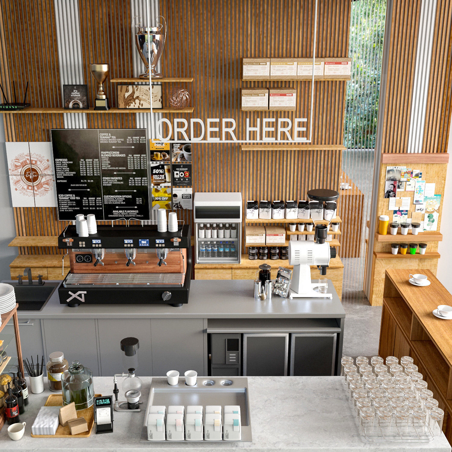 Coffee Kiosk 7 3D model | CGTrader