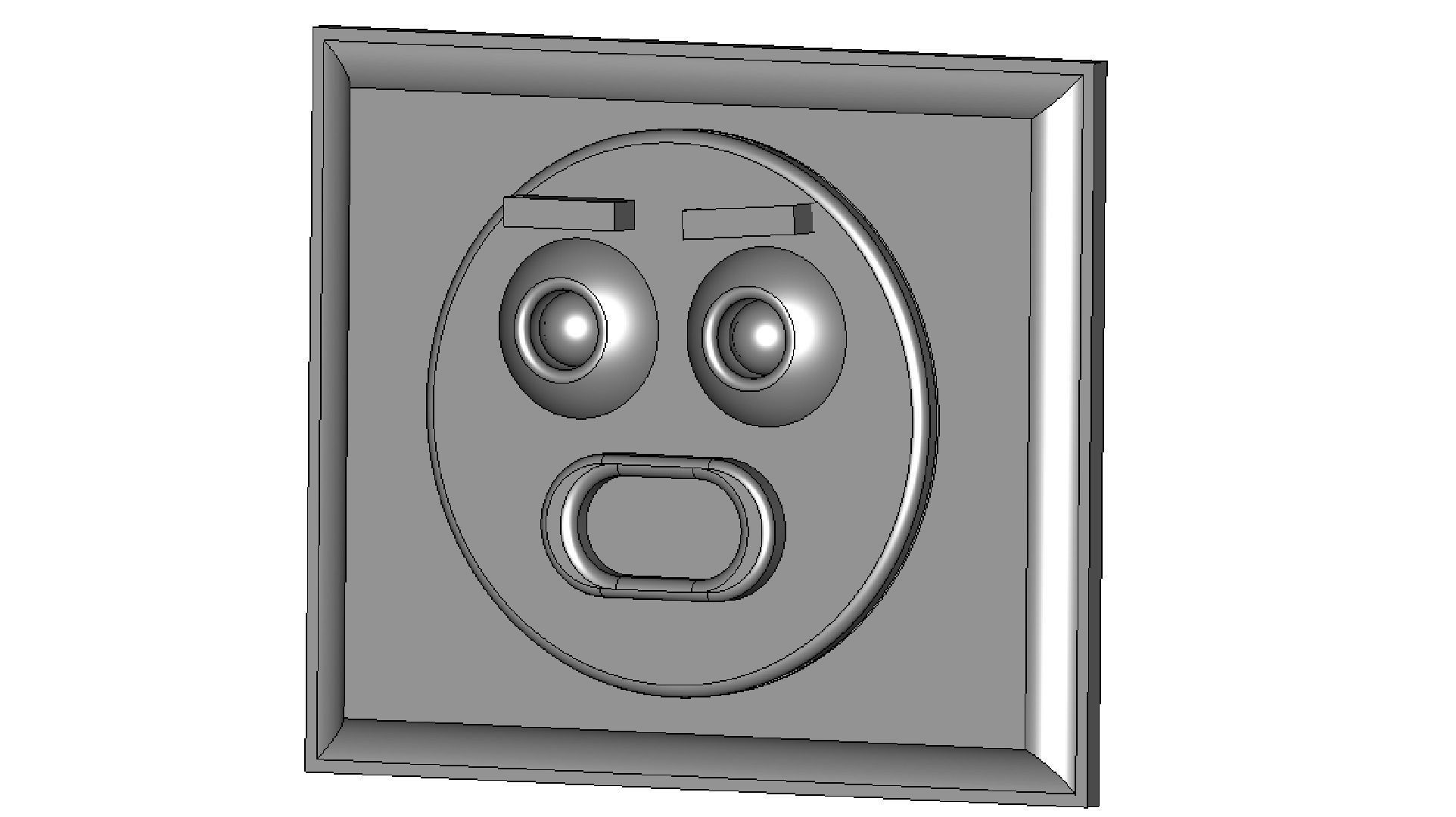 Emoji Wall Art Fear 3D model 3D printable | CGTrader