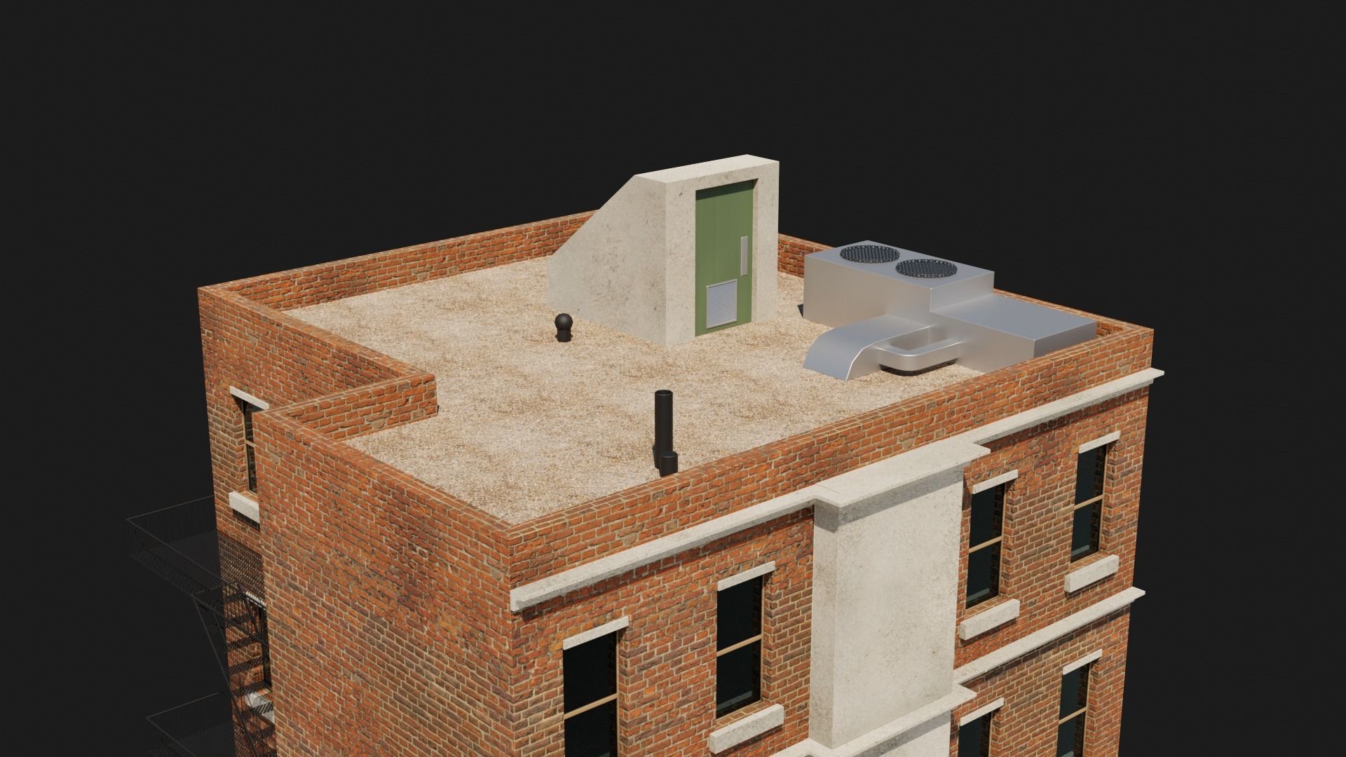 Small apartment building 3D model | CGTrader