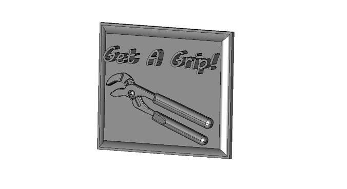 Get a Grip Sign 3D model 3D printable | CGTrader