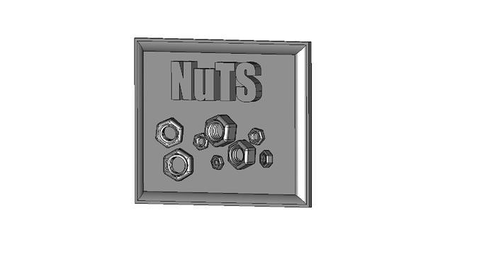 Nuts Sign 3D model 3D printable | CGTrader