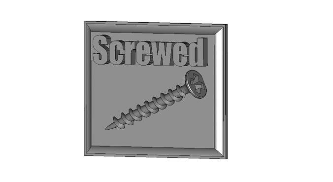 Screwed Sign 3D model 3D printable | CGTrader