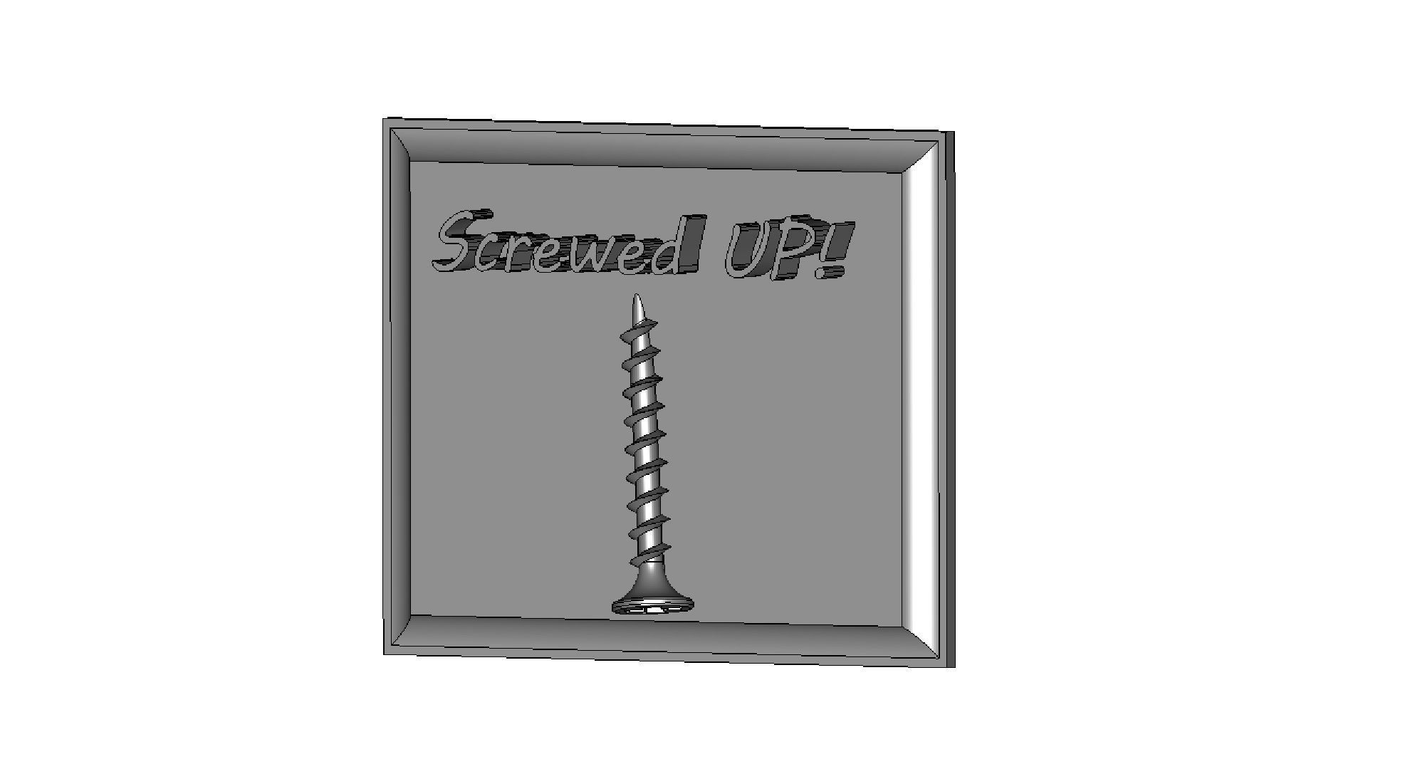 Screwed Up Sign 3D model 3D printable | CGTrader