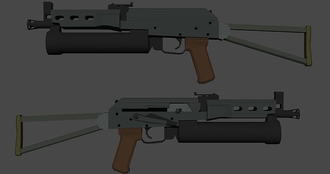 3D model BIZON Weapons of the Russian Army - BIZON Low poly VR / AR ...