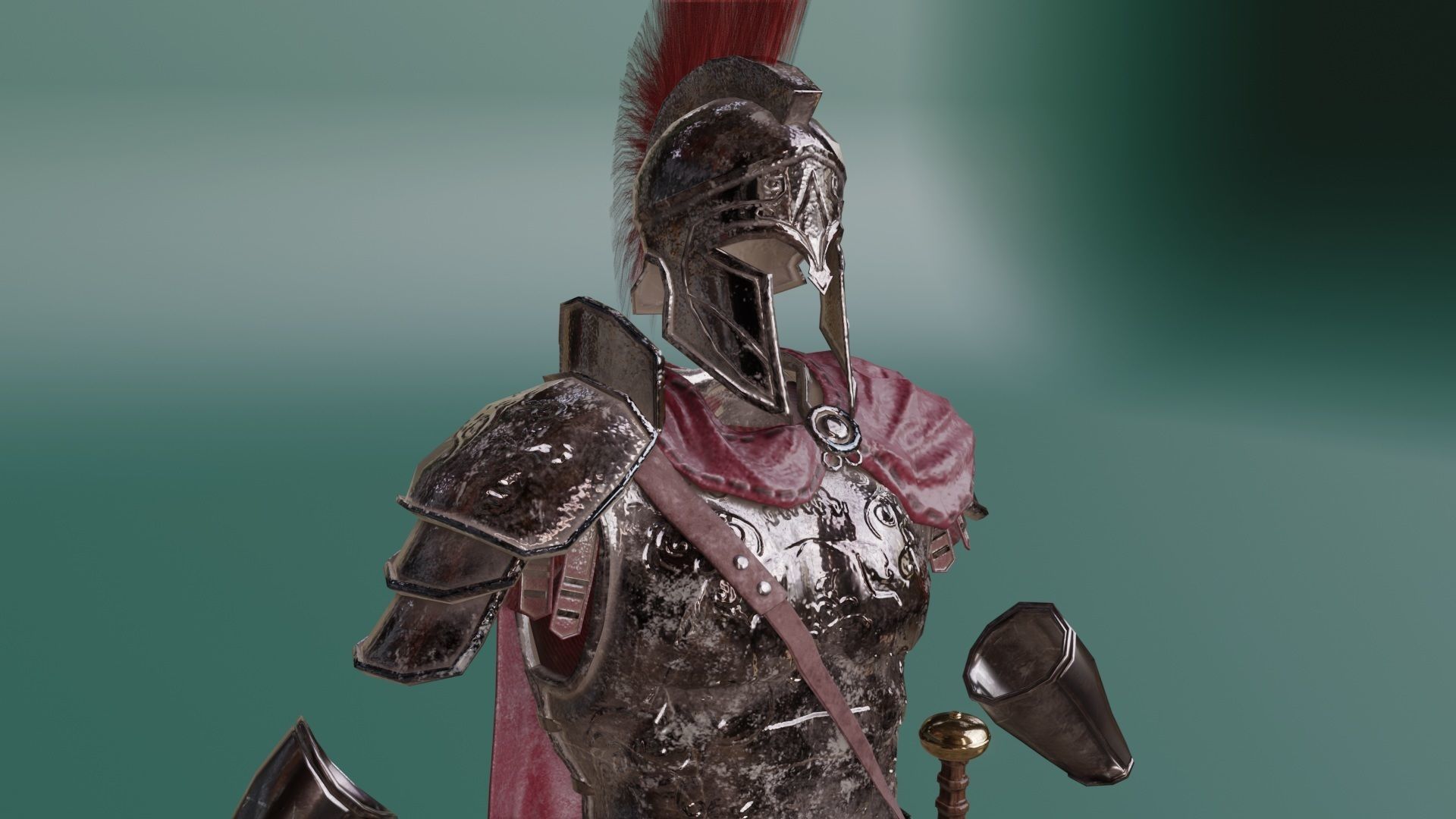 3D model Roman Armour Ancient Warrior Lorica Segmentata Low Poly VR ...