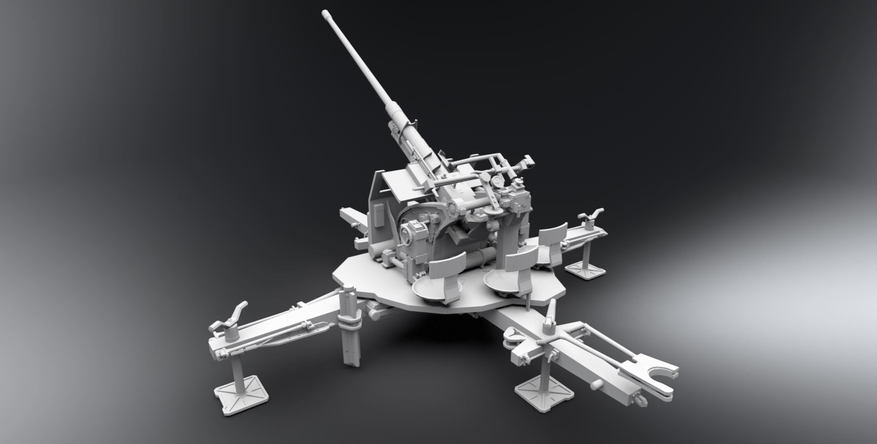 Flak 88 Alternate Scale model 3D model 3D printable | CGTrader