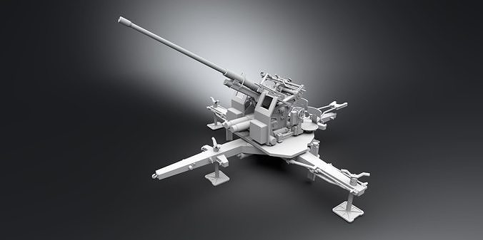 Flak 88 Alternate Scale model 3D model 3D printable | CGTrader