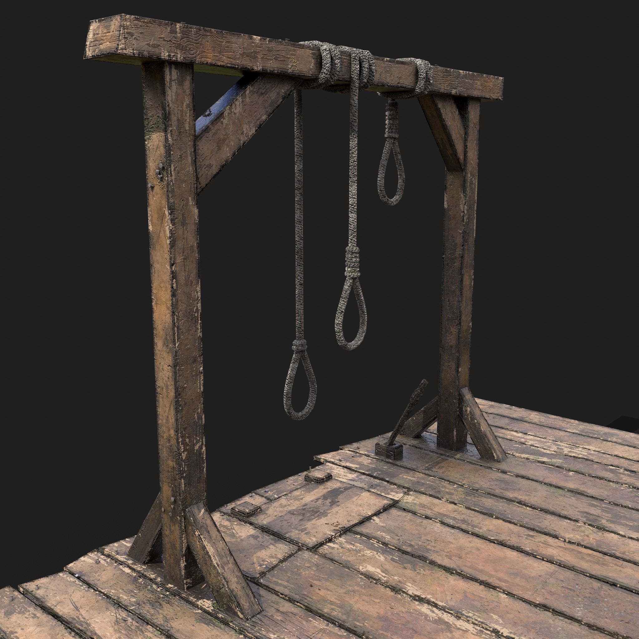 3D model Medieval Gallows VR / AR / low-poly | CGTrader