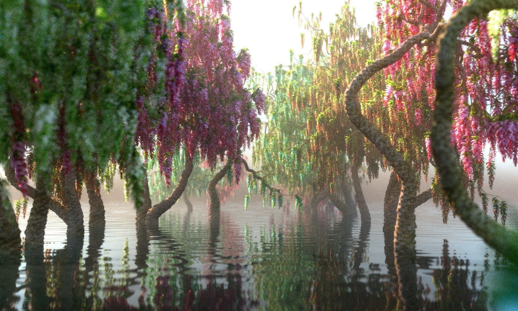 FANTASTIC GARDEN ANIMATED PACK TREES 12 3D model animated | CGTrader