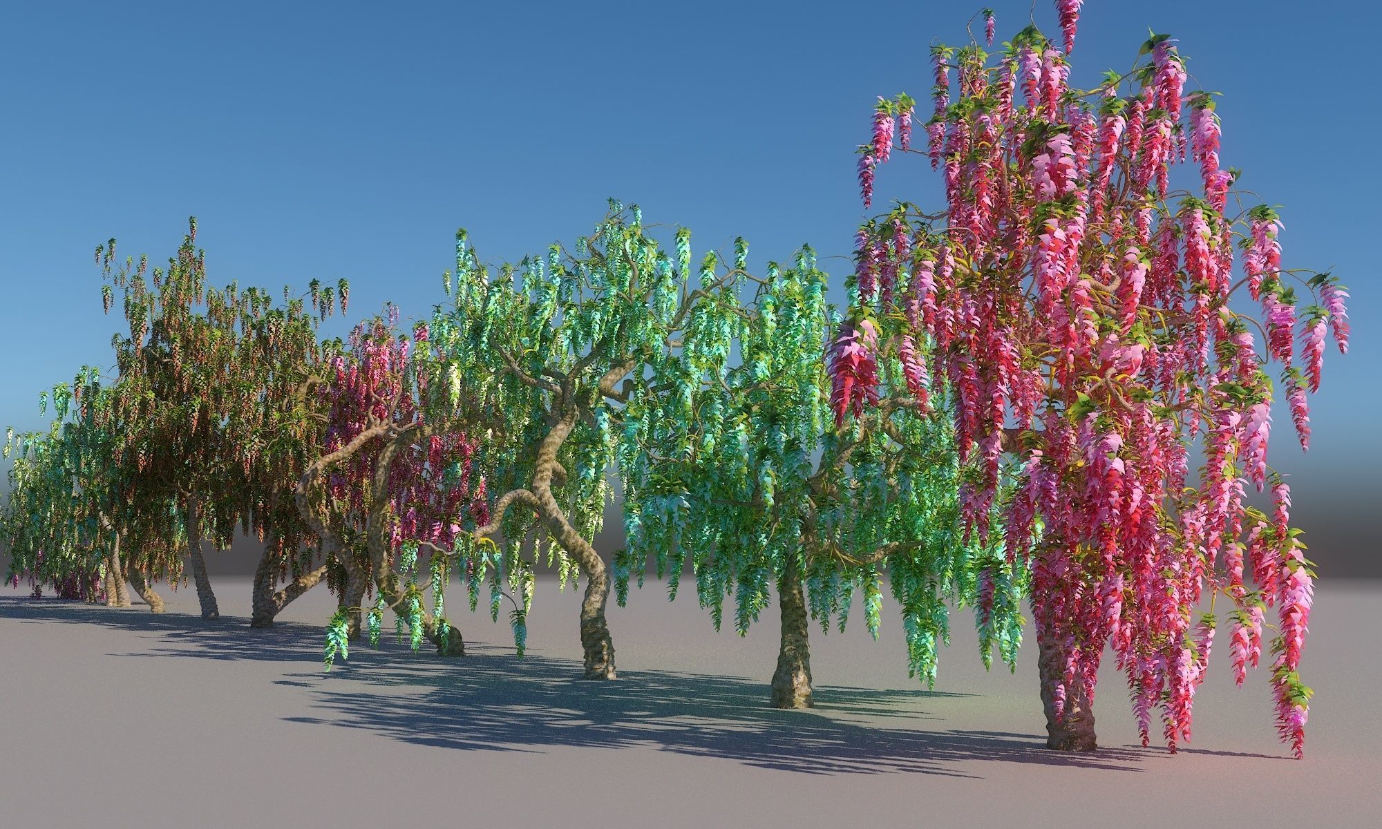 FANTASTIC GARDEN ANIMATED PACK TREES 12 3D model animated | CGTrader
