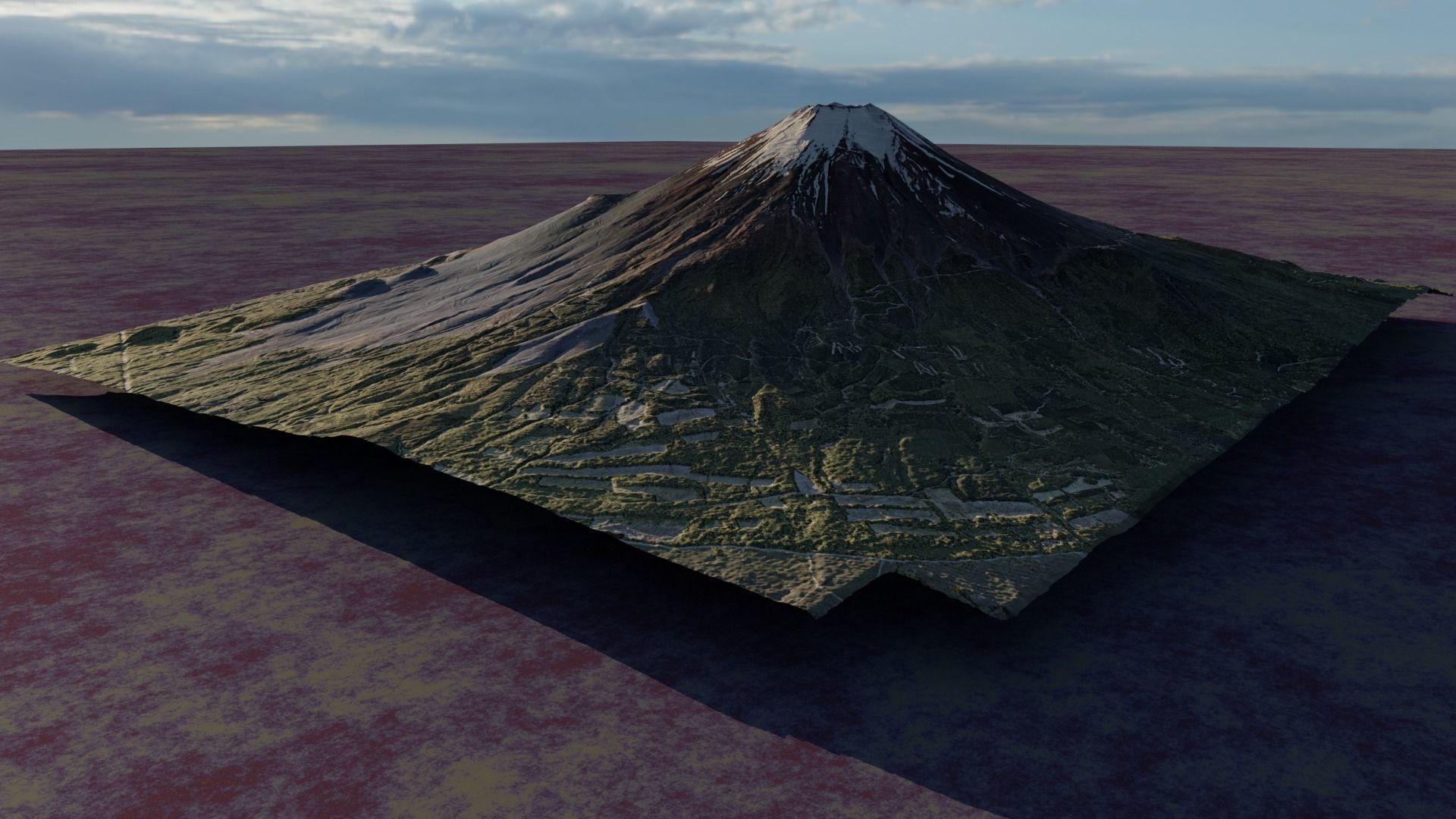Mount Fuji Landscape 3D model | CGTrader