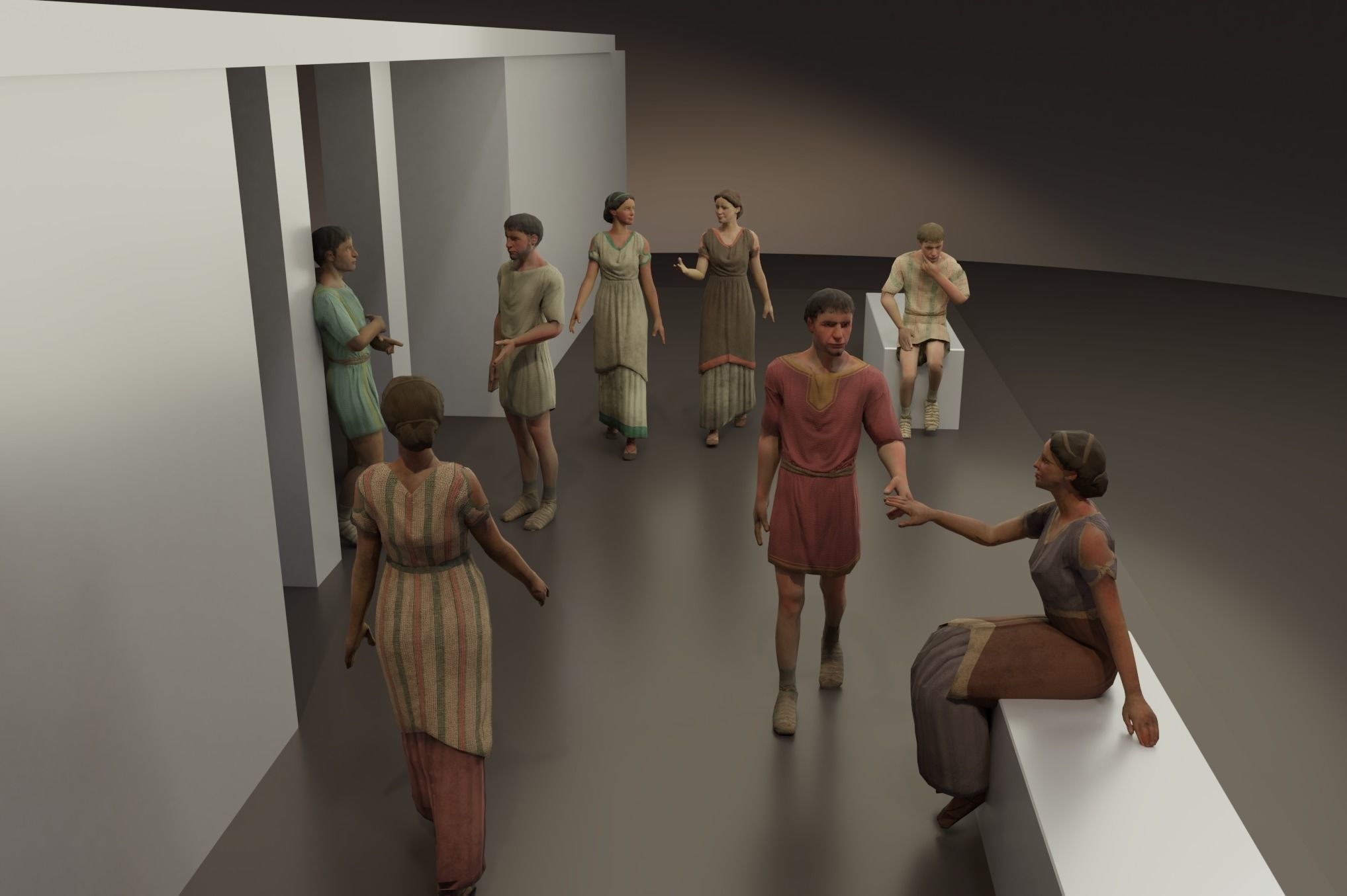 Rigged Roman Civilian Men and Women 3D Model Collection | CGTrader