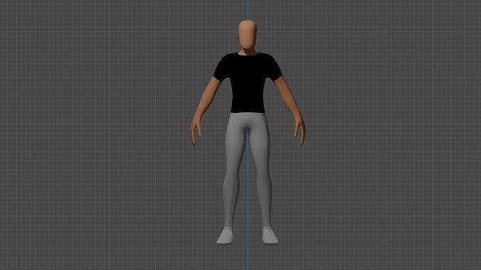 3D model Plain Low Poly Very Basic Male Model VR / AR / low-poly | CGTrader