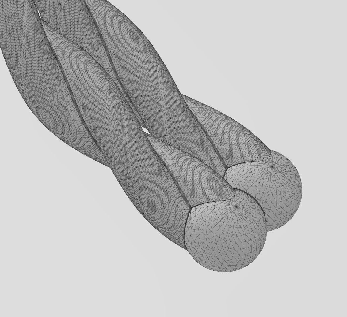 Braided wire loop cuff bracelet size S M L 3D model 3D printable | CGTrader