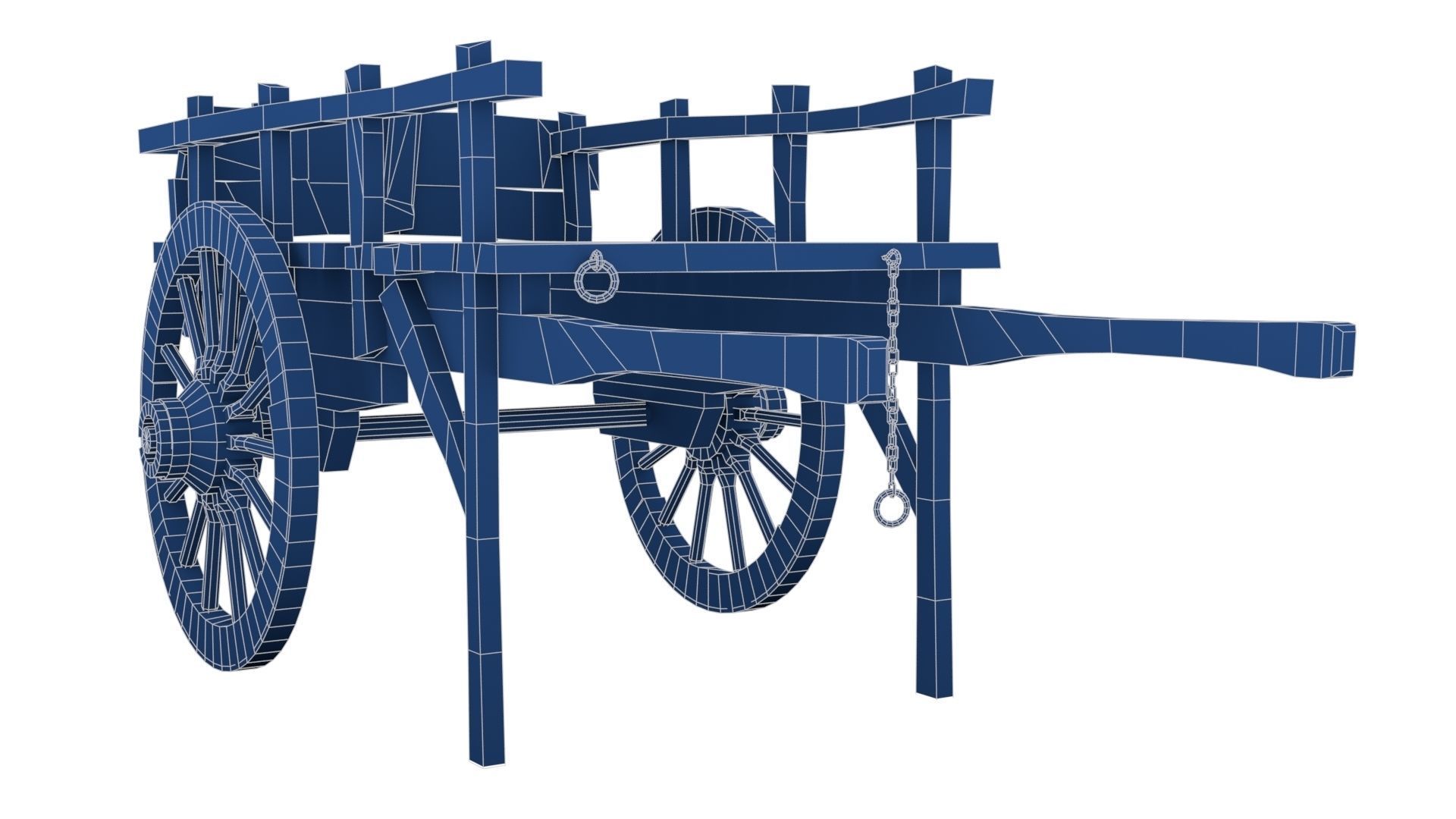 3D model Wooden Trader Cart VR / AR / low-poly | CGTrader