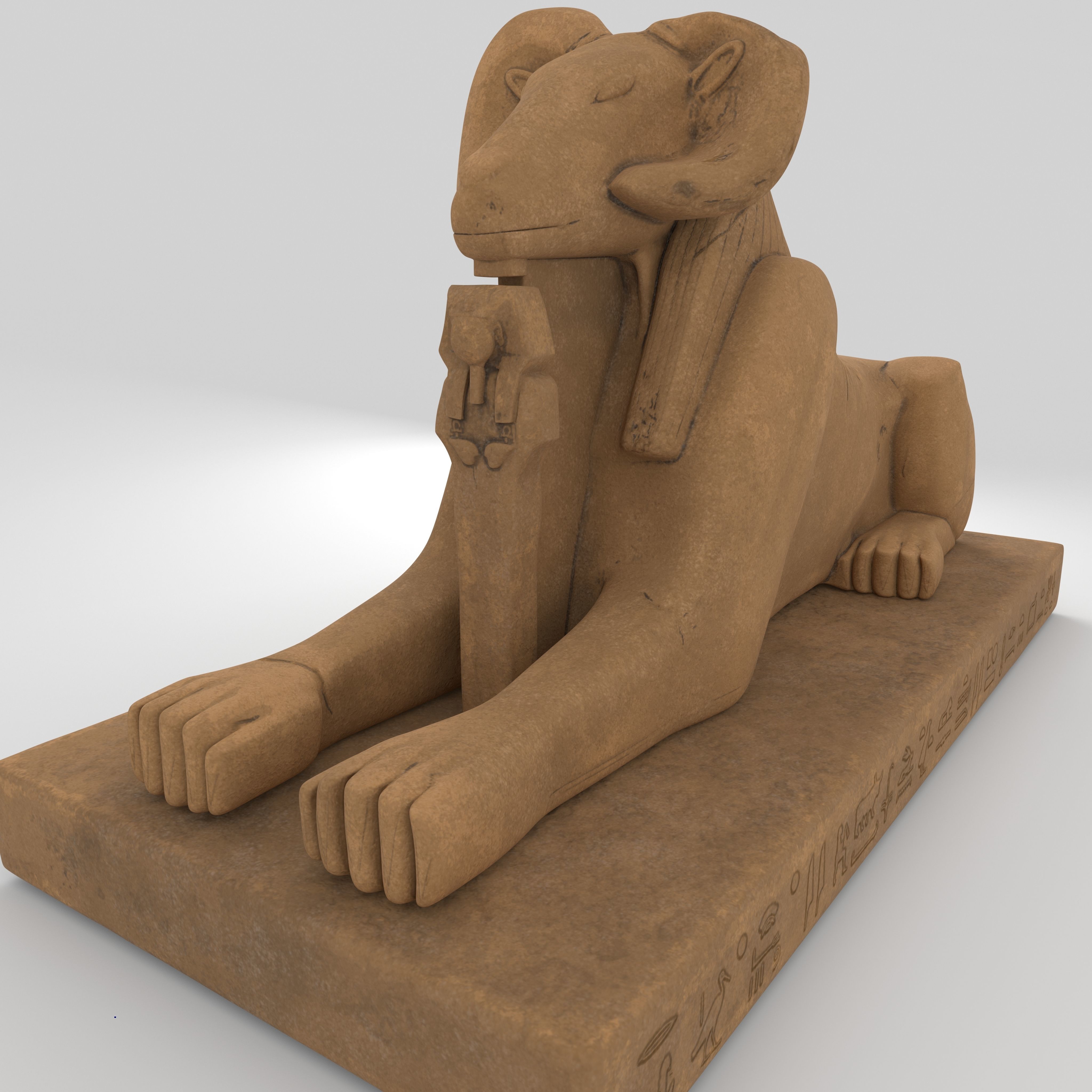 Sphinx Ram ruin 3D model | CGTrader