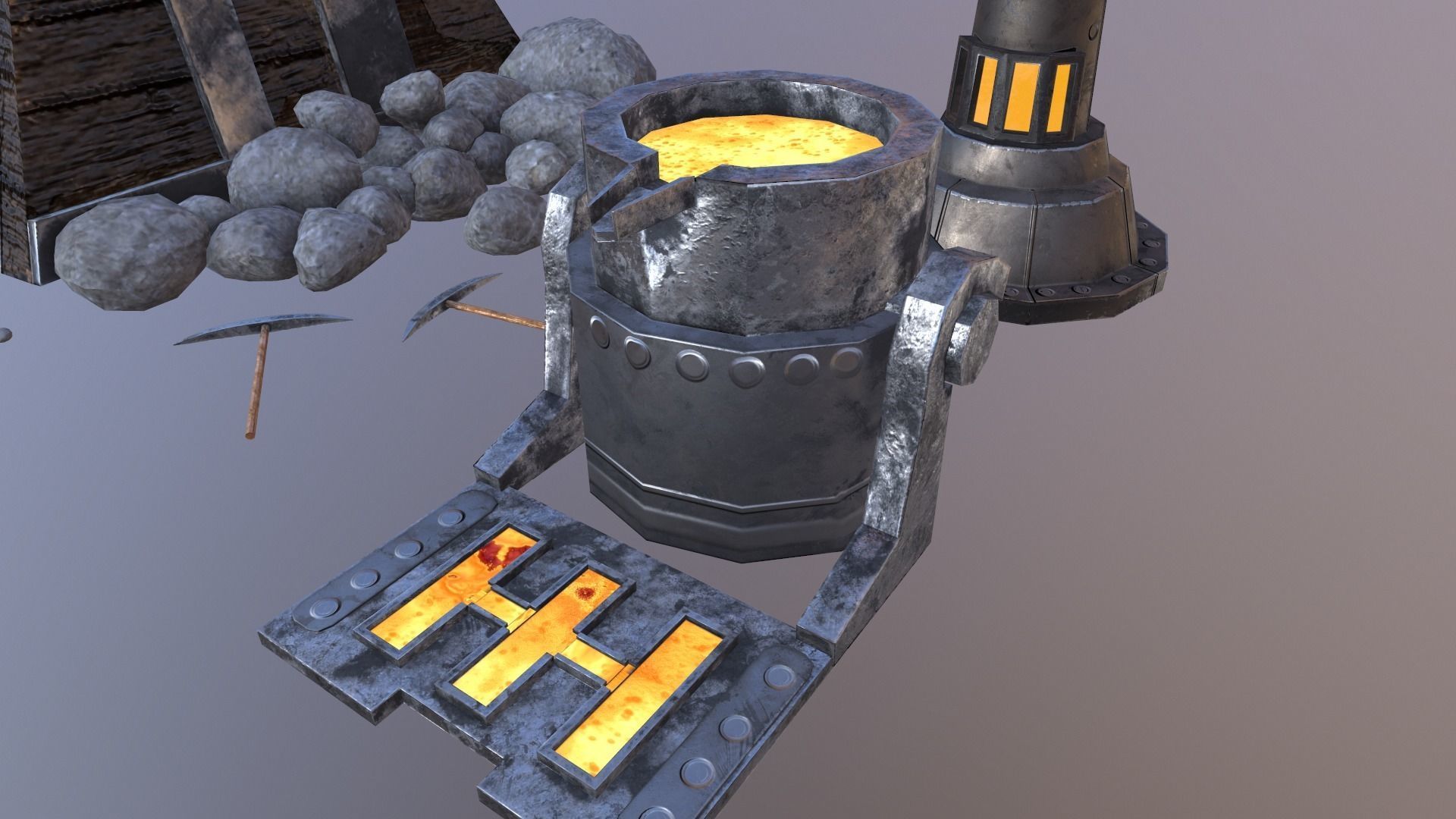 3D model Iron Mine Level 5 VR / AR / low-poly | CGTrader