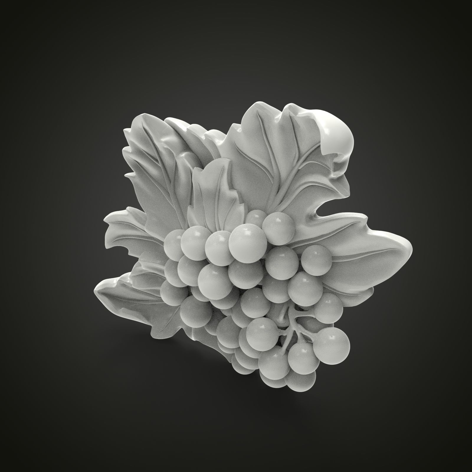 Grape bas-relief 3D model 3D printable | CGTrader