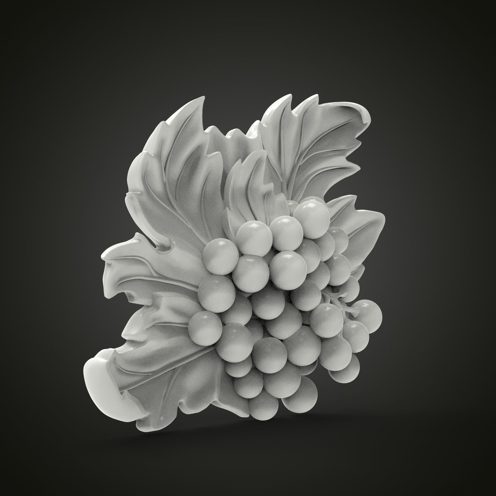 Grape bas-relief 3D model 3D printable | CGTrader