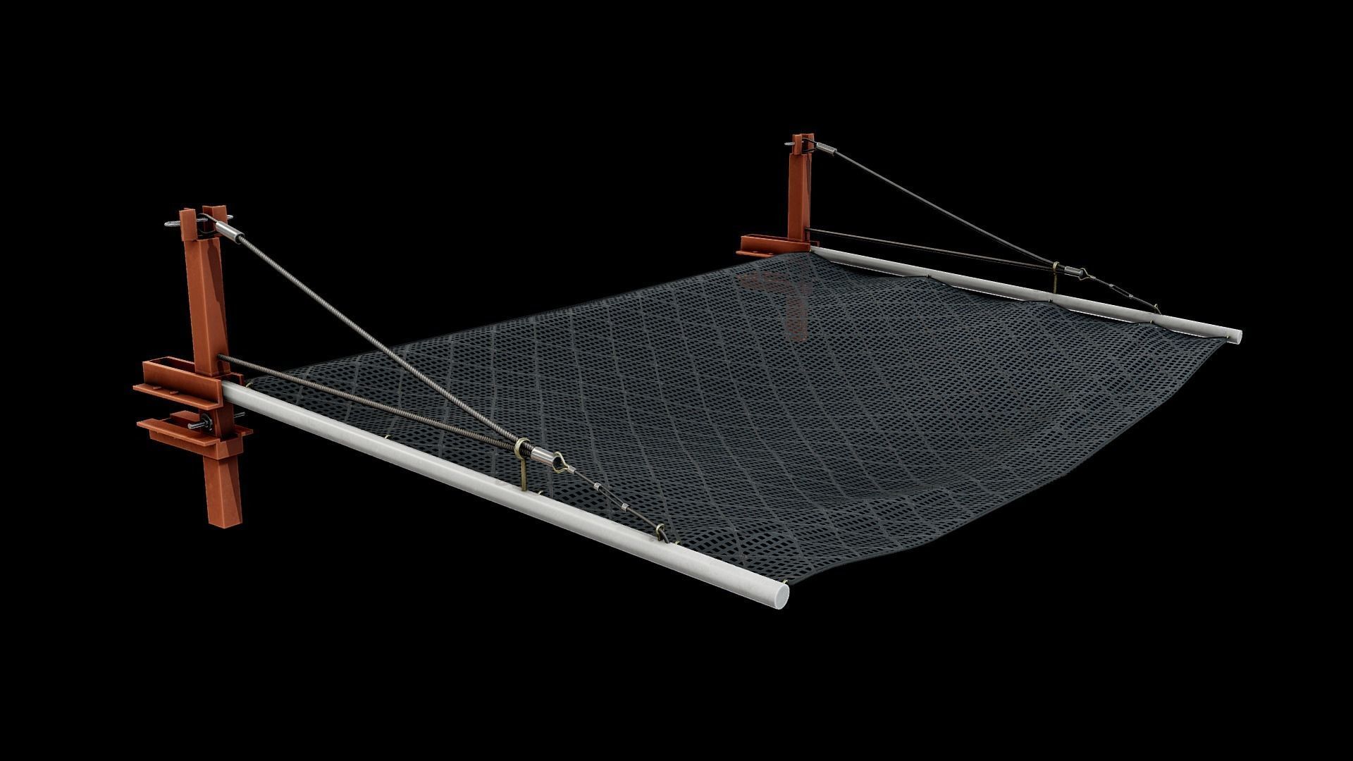 3D model Construction Safety Net - Personnel Fall Net VR / AR / low ...