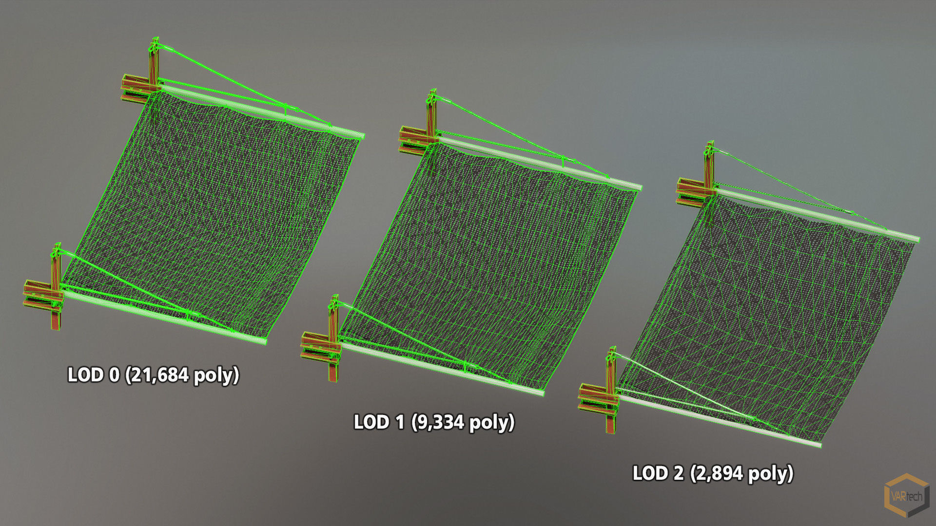 3D model Construction Safety Net - Personnel Fall Net VR / AR / low ...