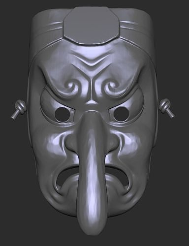 Tengu mask 3D model | CGTrader