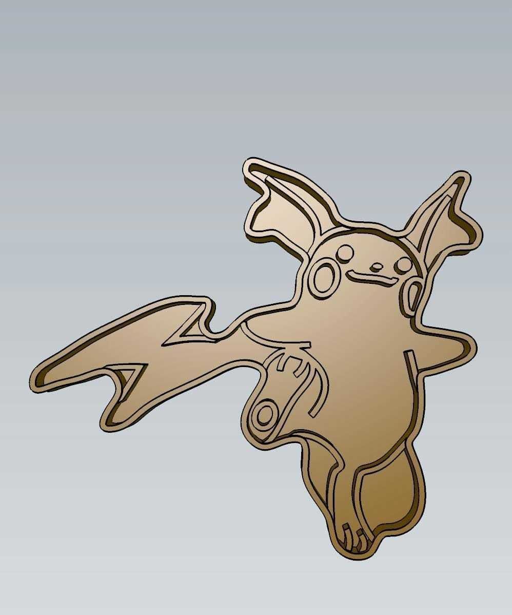 Pokemon Raichu Cookie Cutter Stamp Cake Decorating 3D model animated | CGTrader