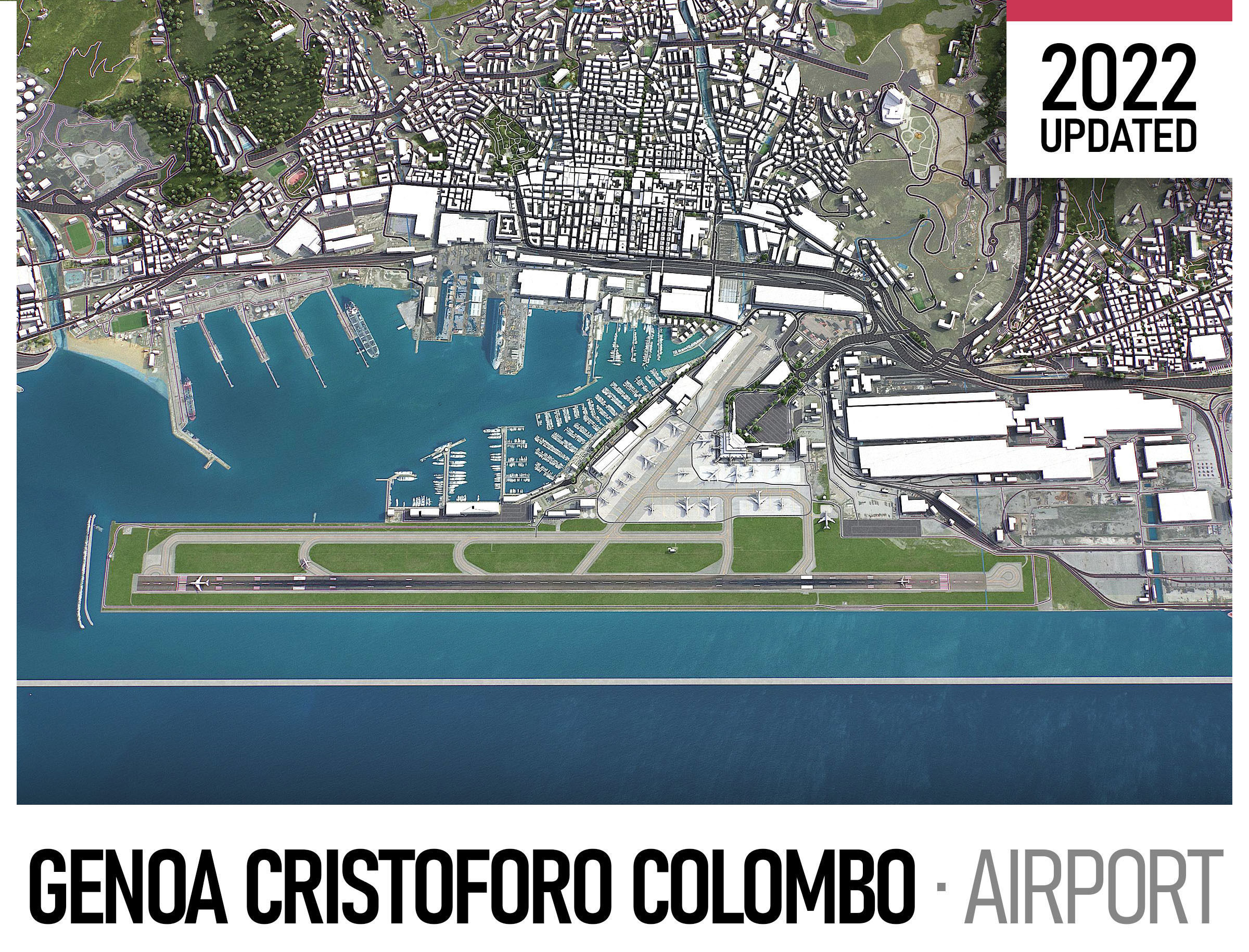 3D model Genoa Cristoforo Colombo Airport VR / AR / low-poly | CGTrader
