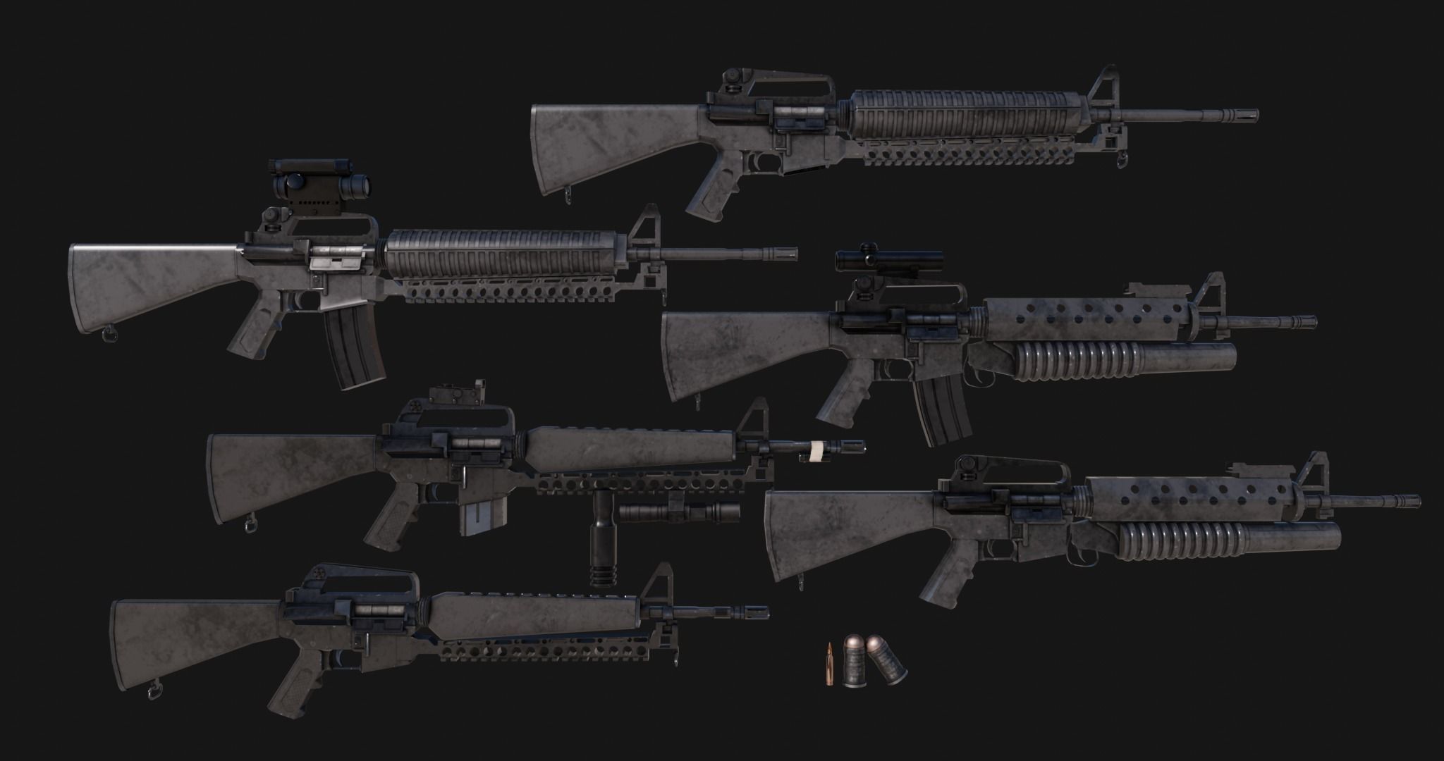 3D model M16 Ultimate Pack VR / AR / low-poly | CGTrader