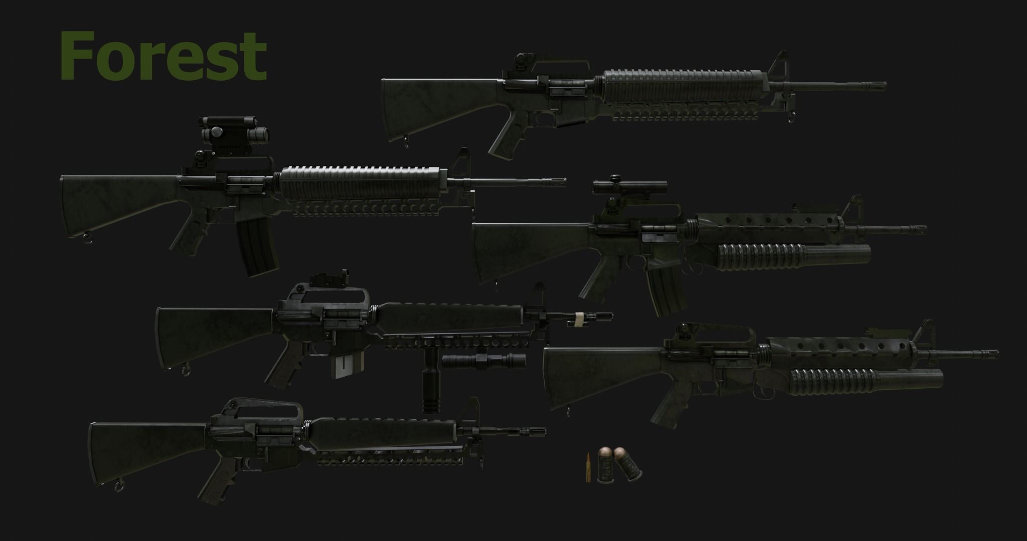 3D model M16 Ultimate Pack VR / AR / low-poly | CGTrader