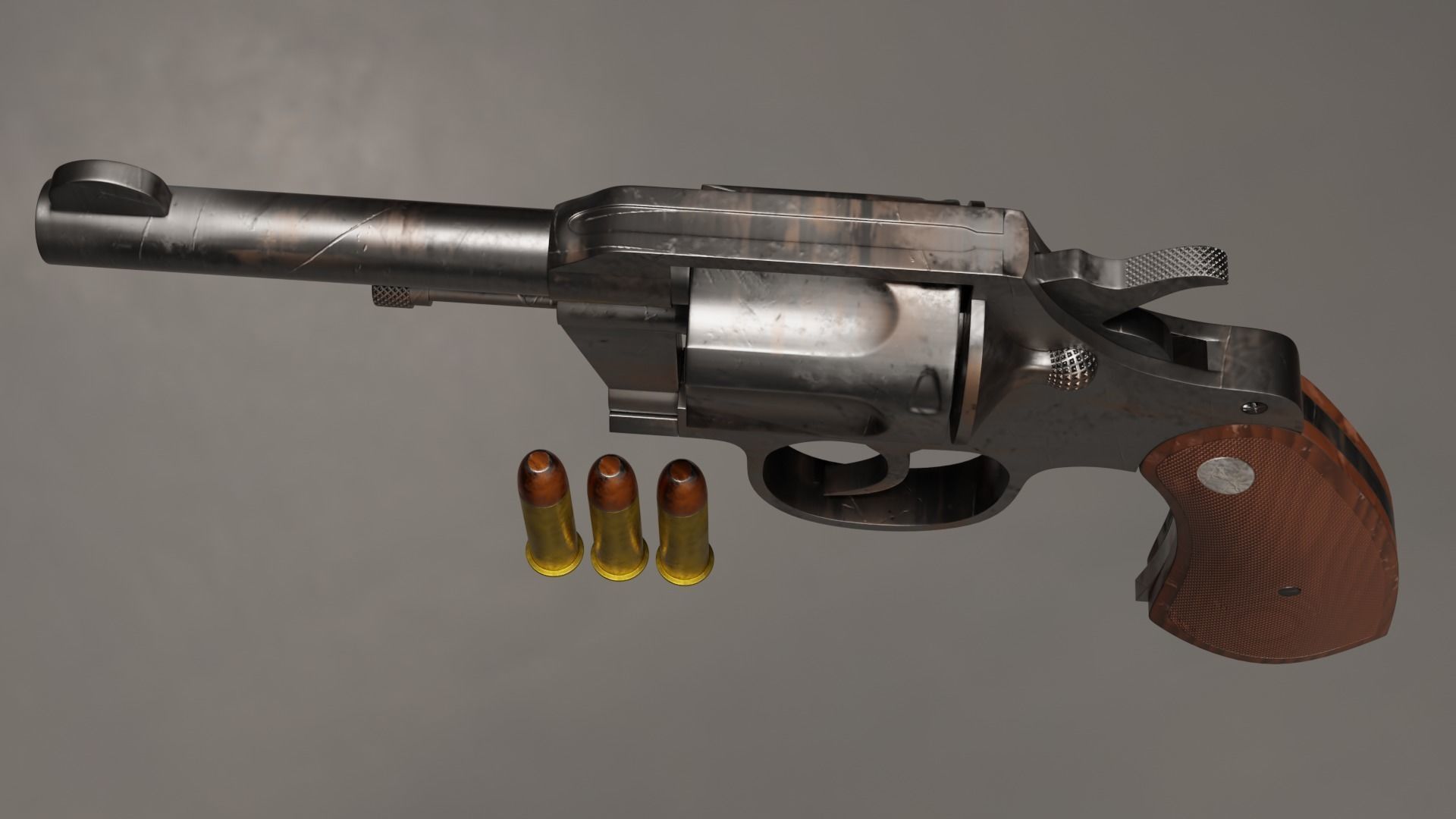 Revolver Gun 3D model | CGTrader