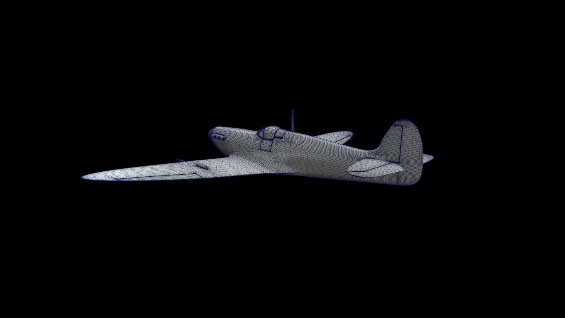 Spitfire Mk I B fighter model for 3D-printing 3D model 3D printable ...