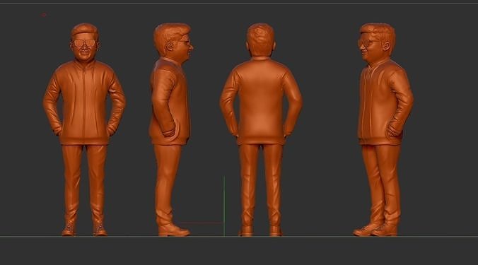 Male pose model 3D model 3D printable | CGTrader