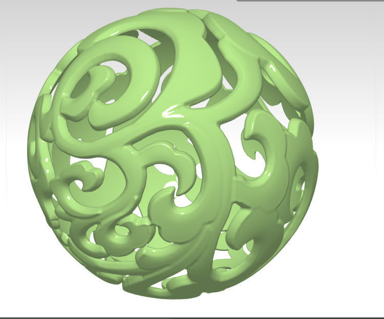 3D drawing of hollow ball in STL hollow bead 3D model 3D printable ...