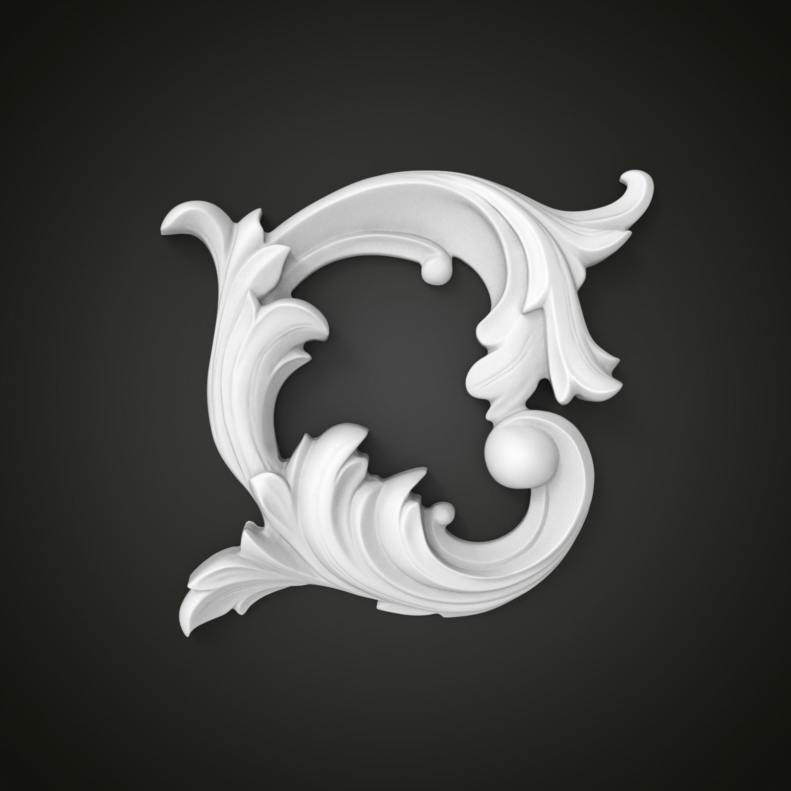 Decorative Scroll 3D print model 3D model 3D printable | CGTrader