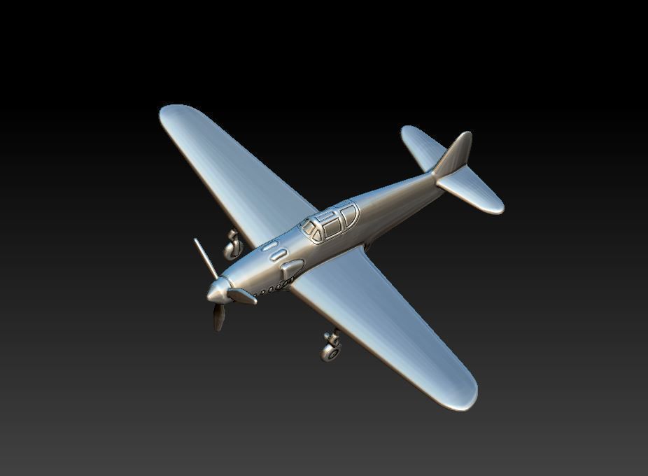 plane low poly 3D model 3D printable | CGTrader