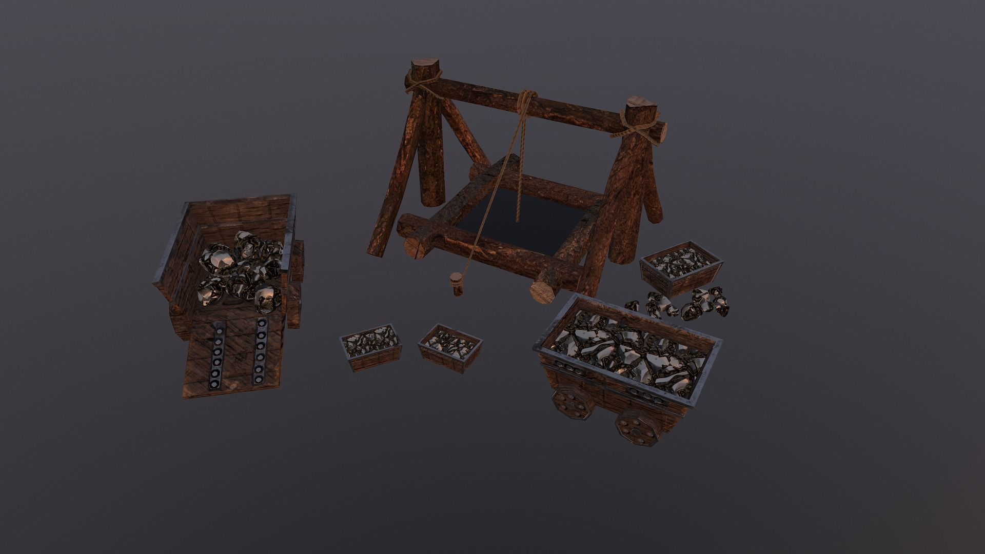 3D model Gold Mine Level 1 VR / AR / low-poly | CGTrader