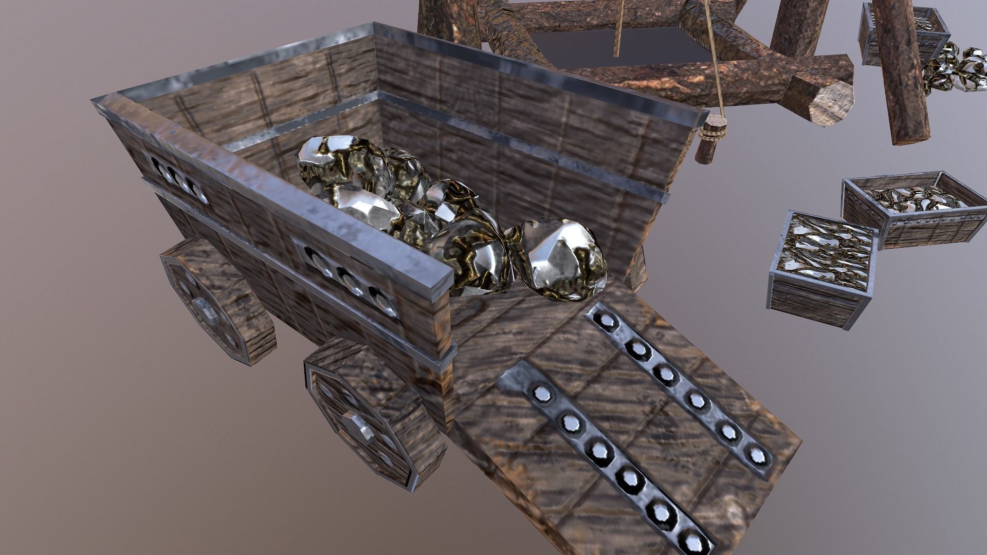 3D model Gold Mine Level 1 VR / AR / low-poly | CGTrader