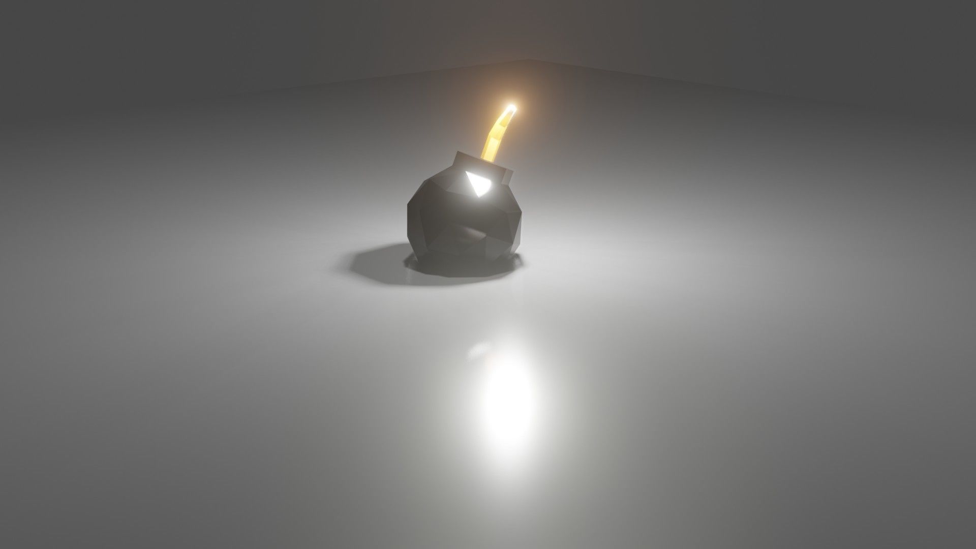Low poly bomb candle 3D model | CGTrader