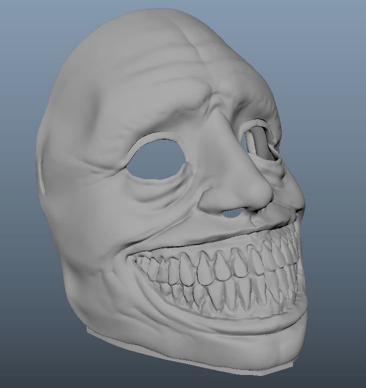 Horror evil mask 3Dprinting file 3D model 3D printable | CGTrader