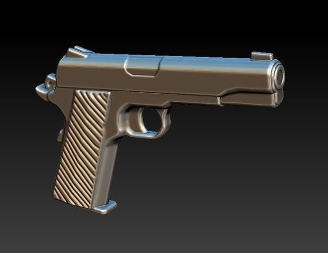 pistol 3D model 3D printable | CGTrader