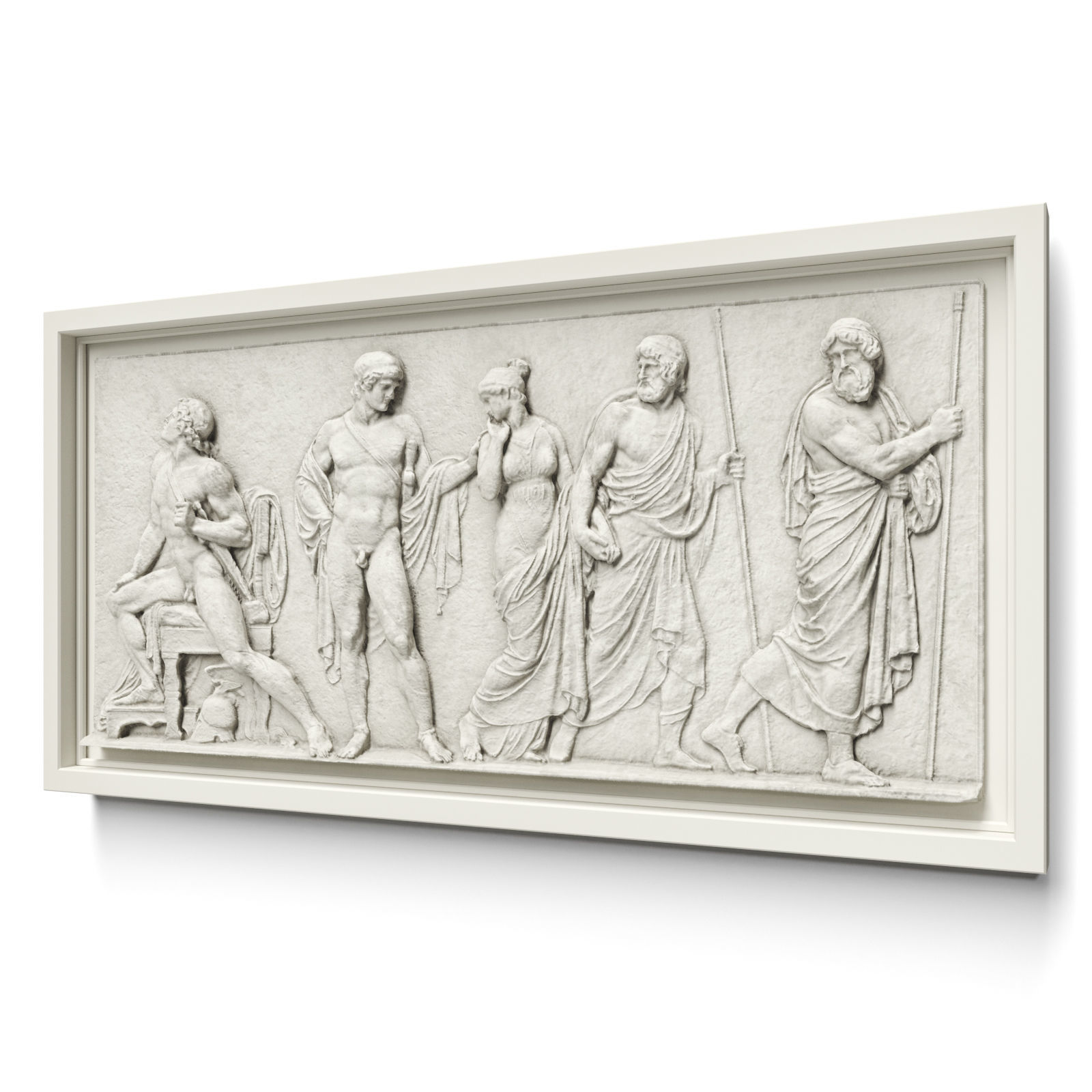 Classic greek wall relief 3D model | CGTrader