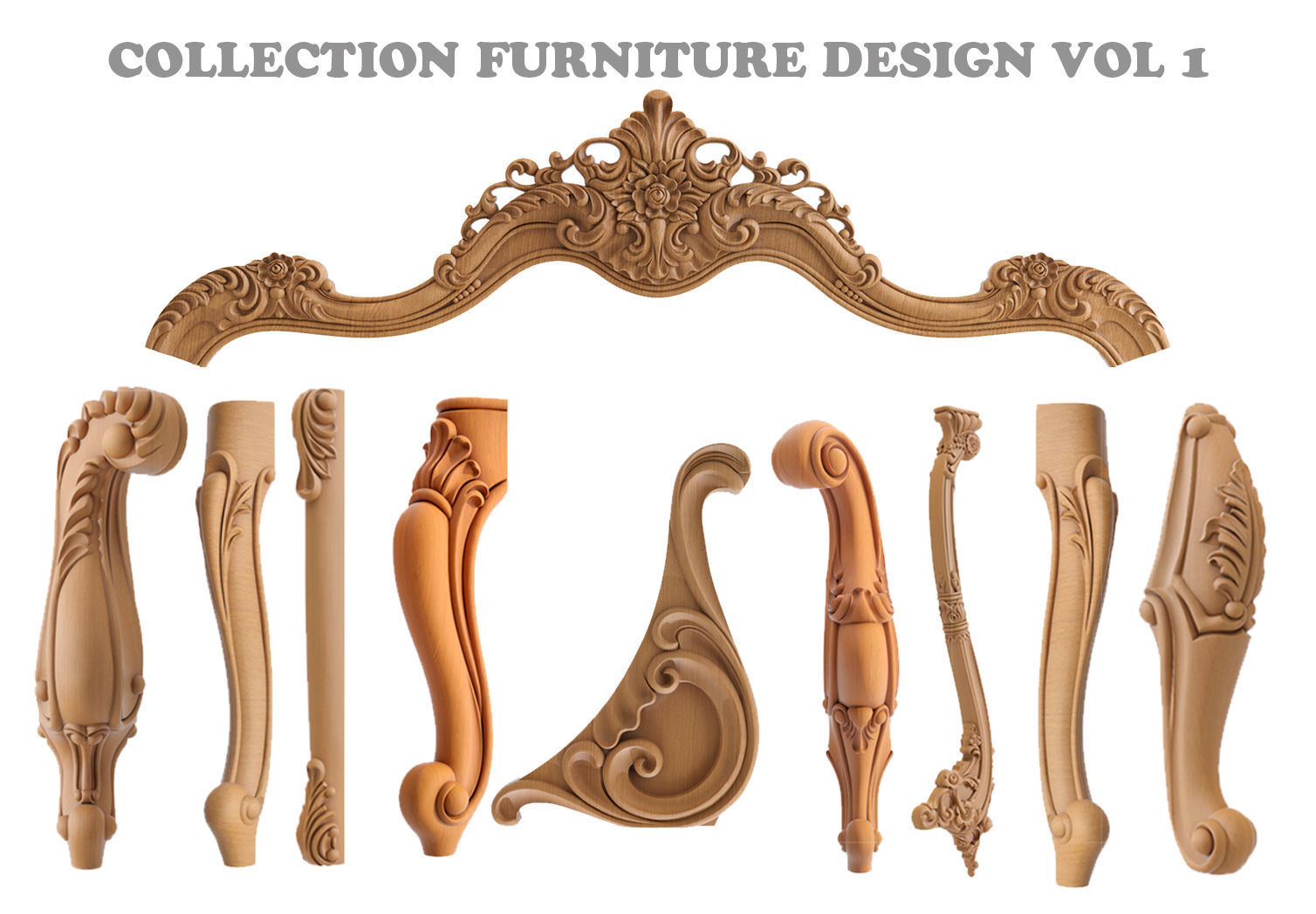 Collection classic leg Design VOL 1 for cnc 3D model